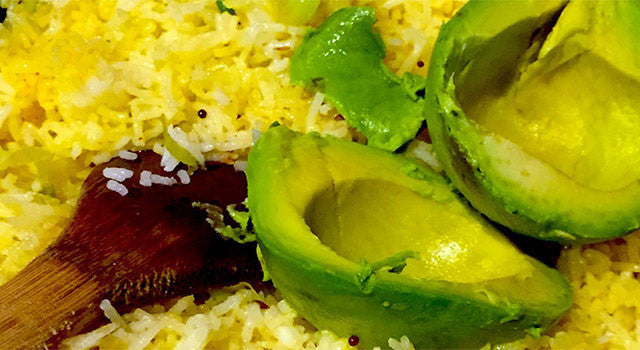 Vata-Pacifying Recipe: 10 Minute Dinner – Avocado Fried Rice Recipe ...