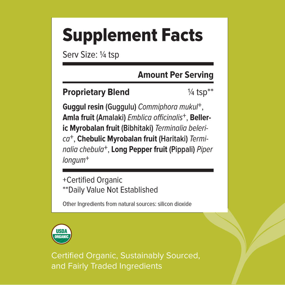 Triphala Guggulu Powder | Organic Triphala Guggulu Powder – Banyan ...