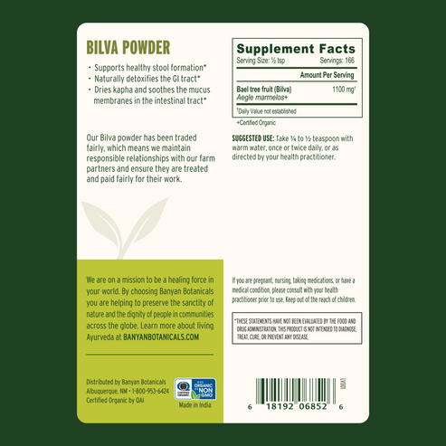 Bilva Powder | Aegle Marmelos | Bael Fruit Powder – Banyan Botanicals