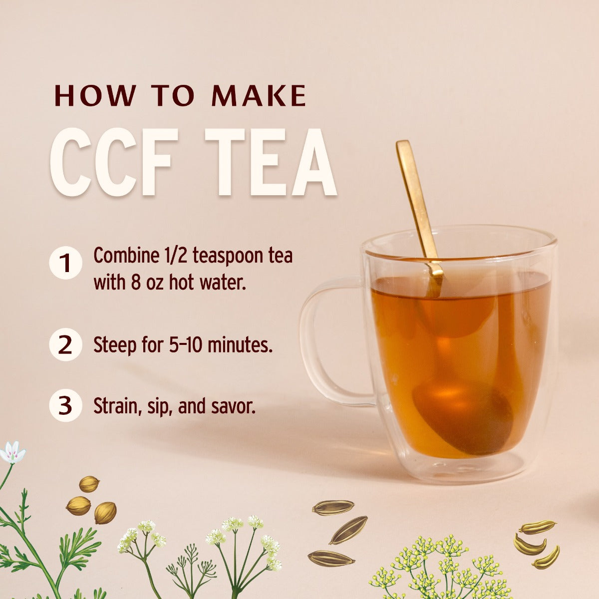 CCF Tea - digestive Tea with Cumin, Coriander and Fennel – Banyan ...