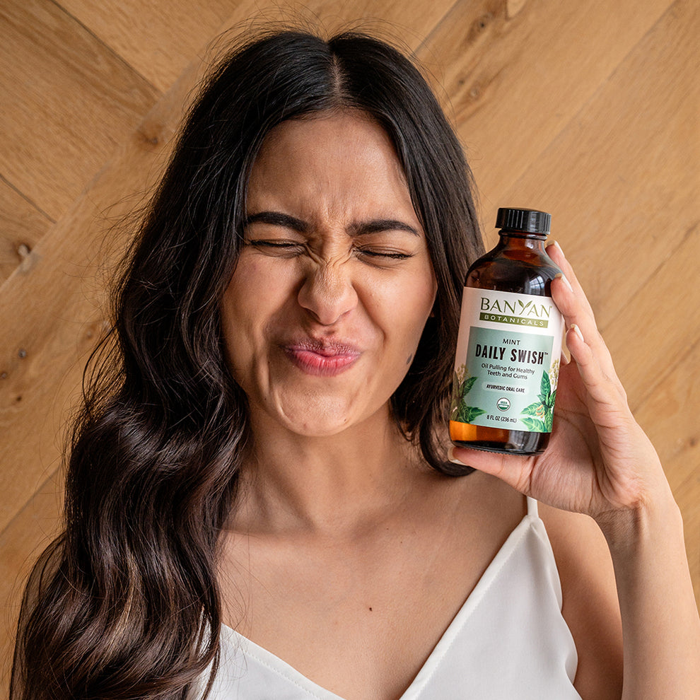 Daily Swish Pulling Oil | Sesame & Coconut Oil Mouthrinse with Triphala ...