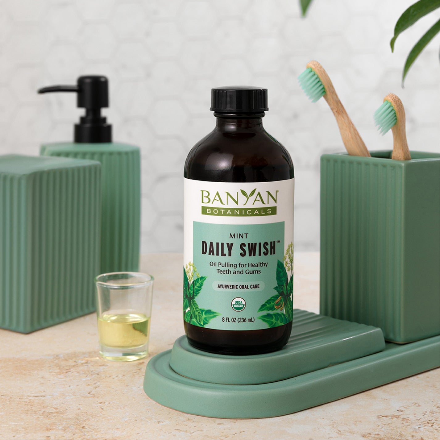 Daily Swish Pulling Oil | Sesame & Coconut Oil Mouthrinse with Triphala ...