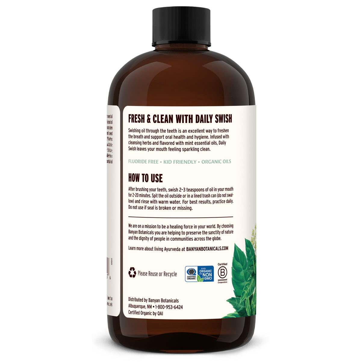 Daily Swish Pulling Oil | Sesame & Coconut Oil Mouthrinse with Triphala ...