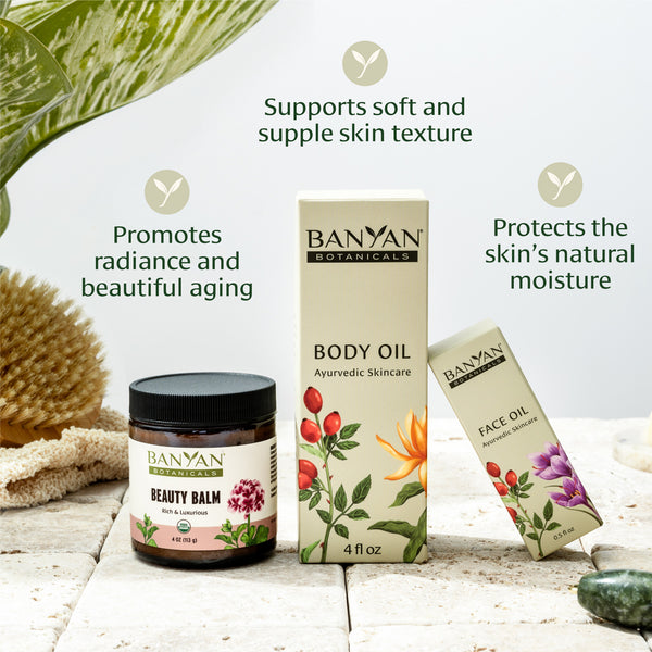 Glowing Face and Body Oil Bundle | Ayurvedic Skin Care – Banyan Botanicals