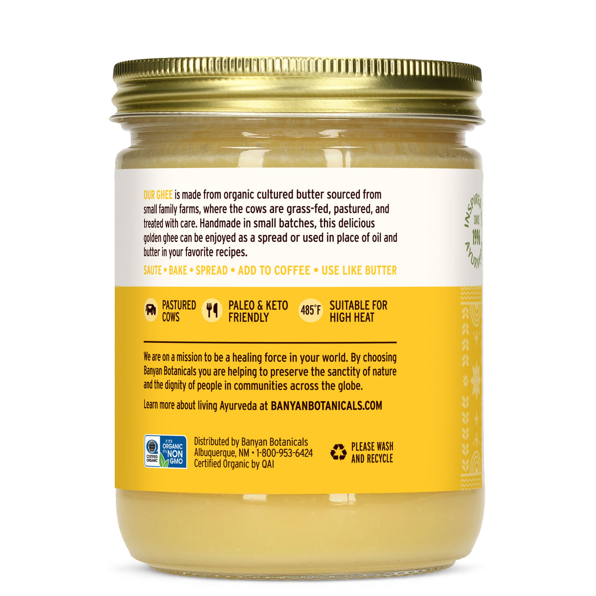 Grass fed ghee - clarified organic ghee butter – Banyan Botanicals