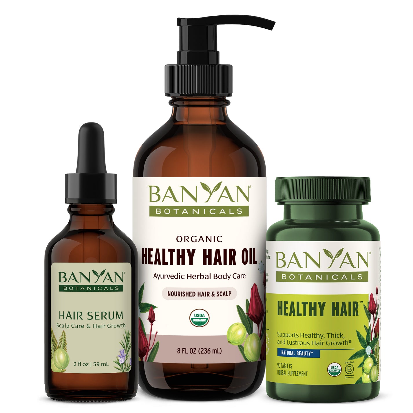 Healthy Hair Bundle | Herbal Hair Products – Banyan Botanicals