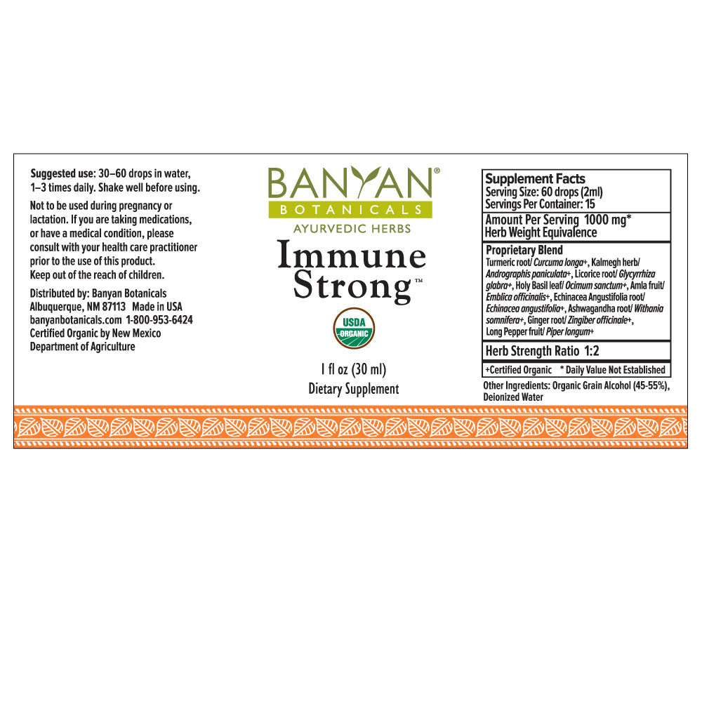 Immune Strong Herbal Extract | Immune System Supplements – Banyan ...
