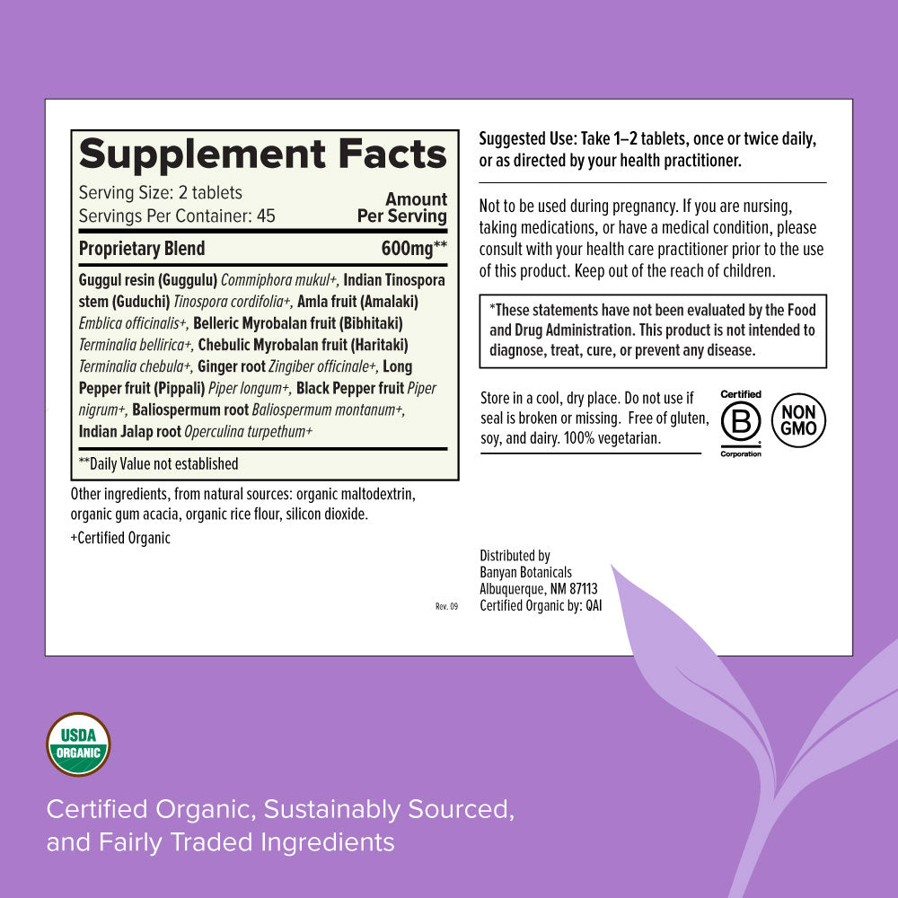 Kaishore Guggulu Supplements (90 Tablets) | Pitta-Balancing Joint ...