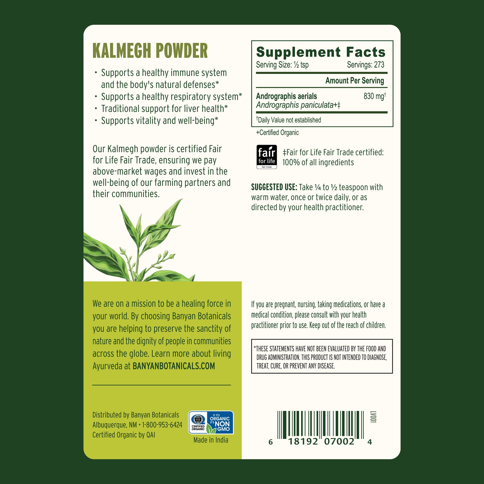 Organic Kalmegh powder - Andrographis paniculata - Various Bulk Sizes ...