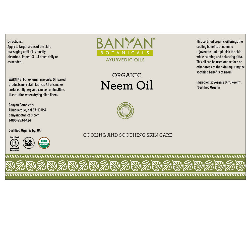 Neem Oil | for Skin, Face, and Topical Use | Organic Neem Oil – Banyan ...
