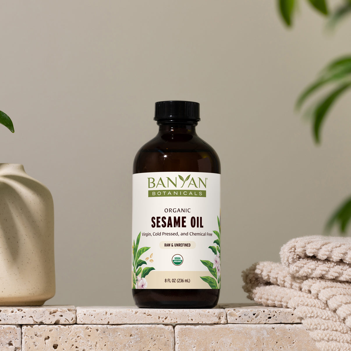 Sesame Oil for Hair, Skin and Massage | Organic Sesame Oil – Banyan ...