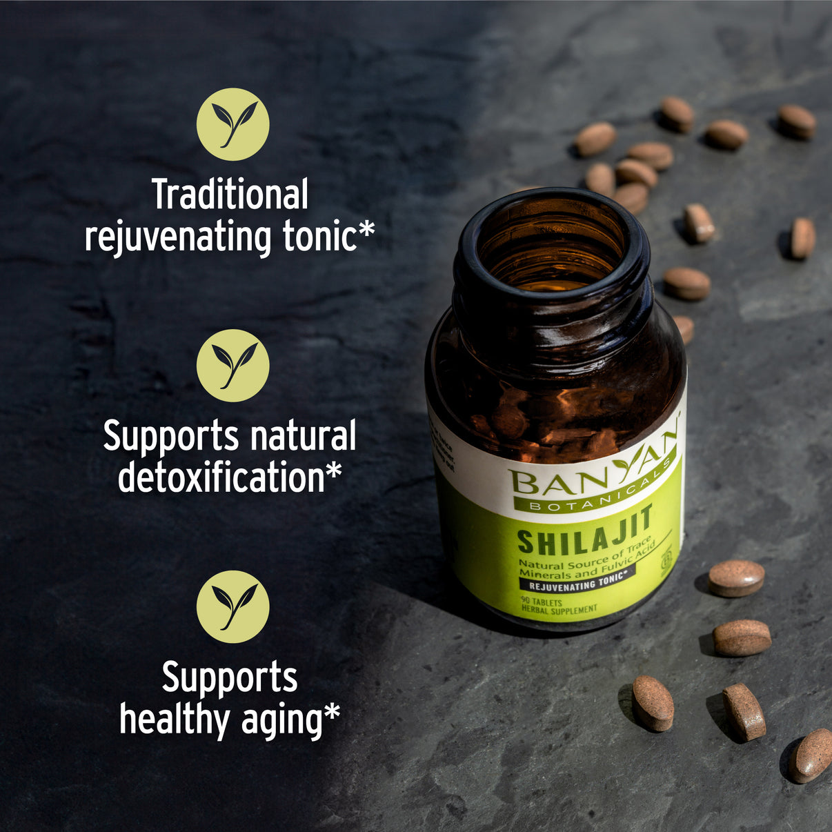 Shilajit Supplement | Mineral Resin Tablets – Banyan Botanicals
