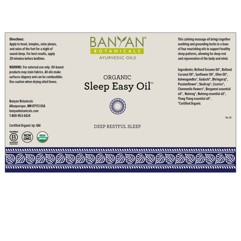 Sleep Easy Oil | Herbal Oils for Sleep | Ashwagandha, Chamomile ...