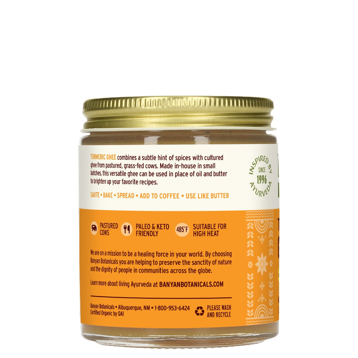 Turmeric ghee - organic grass-fed ghee butter – Banyan Botanicals