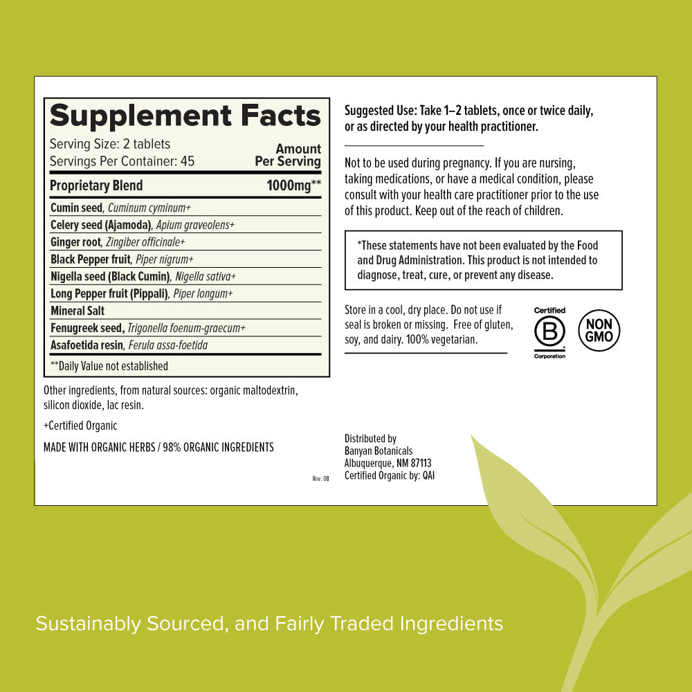 Vata Digest Supplements | Ayurvedic Herbs for Digestion, Bloating, Gas ...